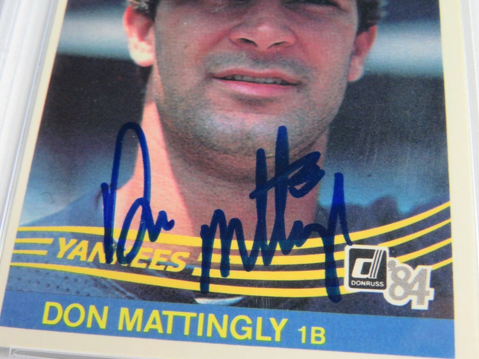 Don Mattingly YANKEES Signed Autograph 1984 Donruss Rookie Card 248 PSA ...