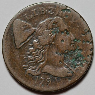 1794 Liberty Cap Large Cent - US 1c Copper Coin | eBay