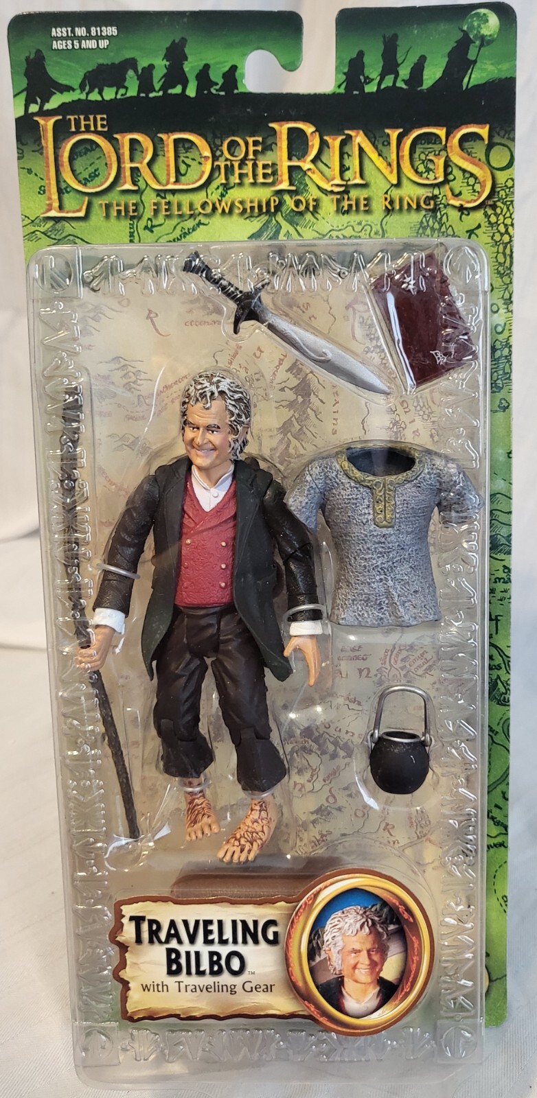Lord of the Rings Traveling Bilbo The Fellowship of the Ring Toy Biz | eBay