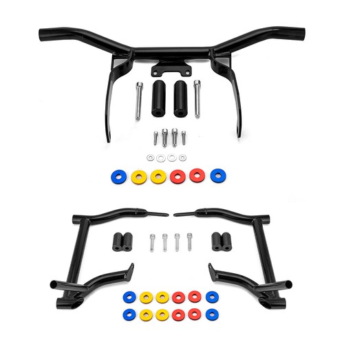 For Harley Touring 1-1/4" Flat-Out Saddlebag Guards Engine Guard Crash ...