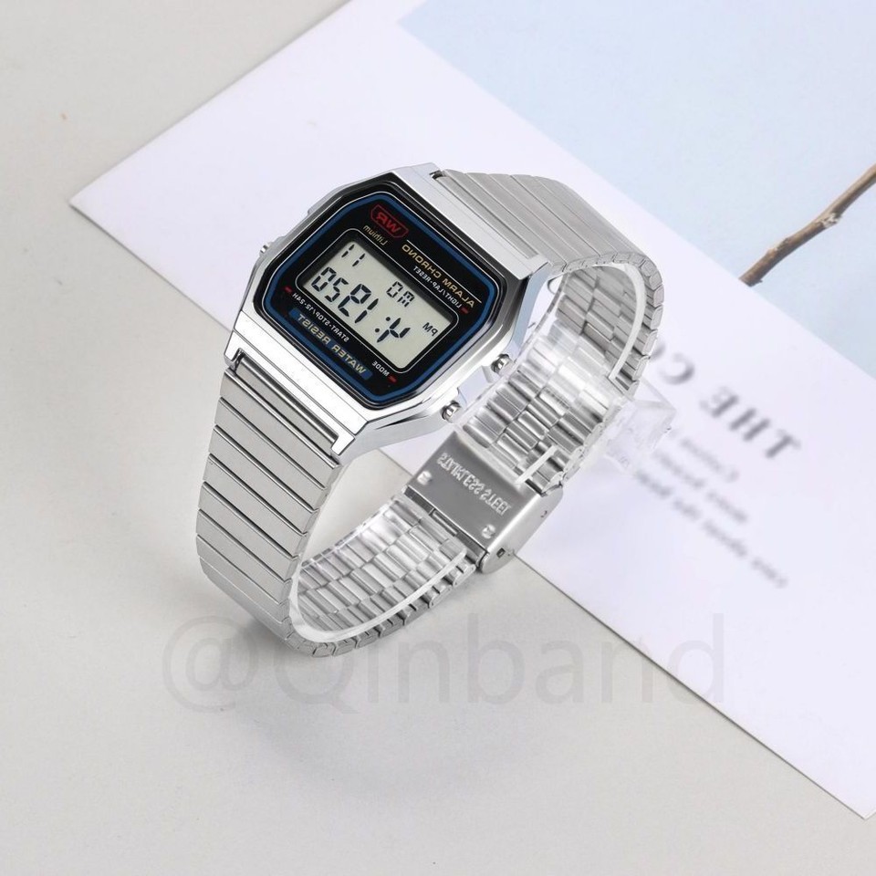 Vintage Watch Band for Casio A158 A168 Block Bracelet 18mm 20mm Strap ...