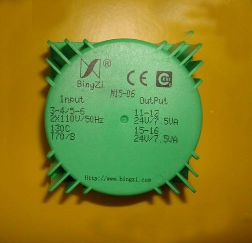 15VA Green Square 15W Sealed toroidal transformers M15-06 AC dual 24V(2 ...