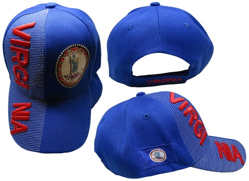 Virginia State Royal Blue With Red Letters Patch On Side Embroidered ...