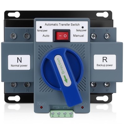 110V 2P 63A Dual Power Automatic Transfer Switch Generator Change-Over ...