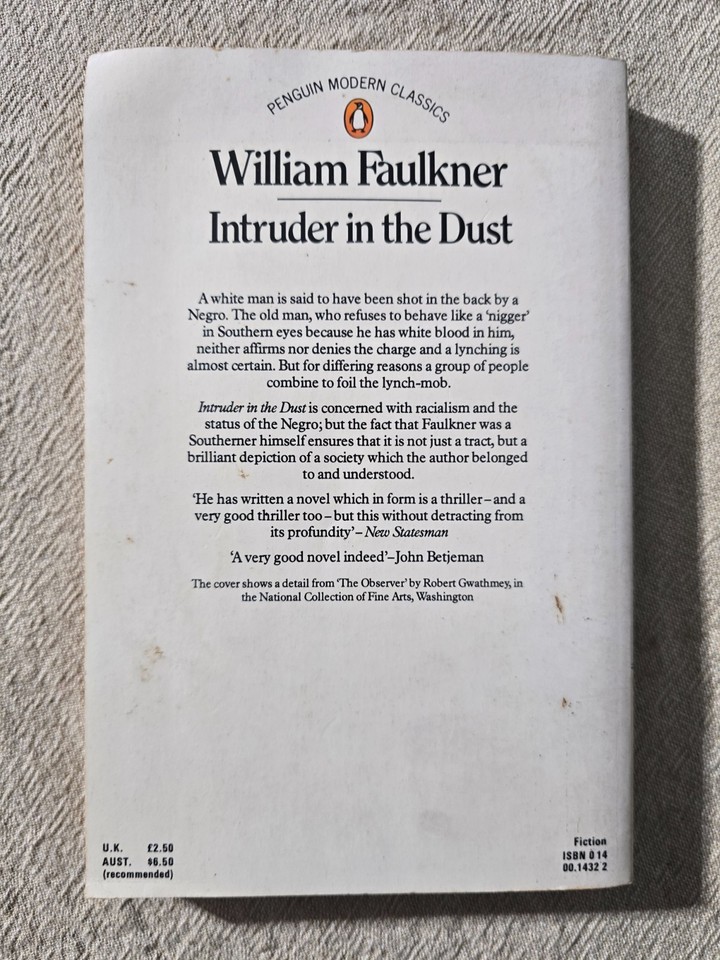 Intruder in the Dust by William Faulkner - Paperback | eBay