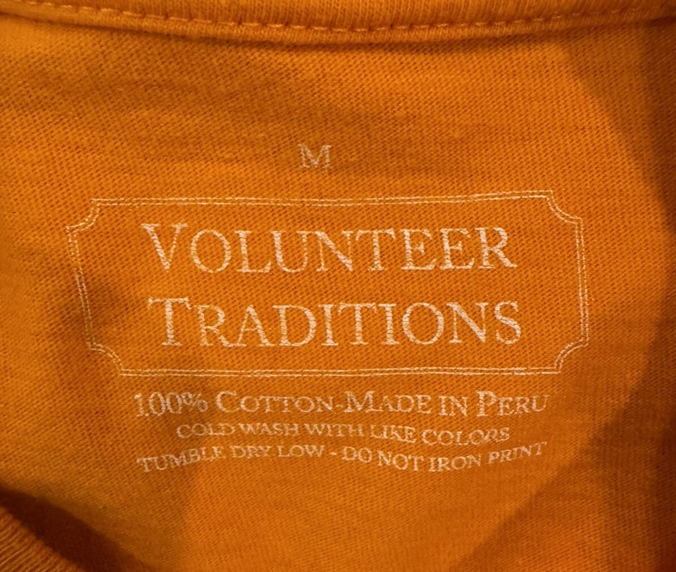 Tennessee Volunteers Shirt Mens Medium Orange Volunteer Traditions ...