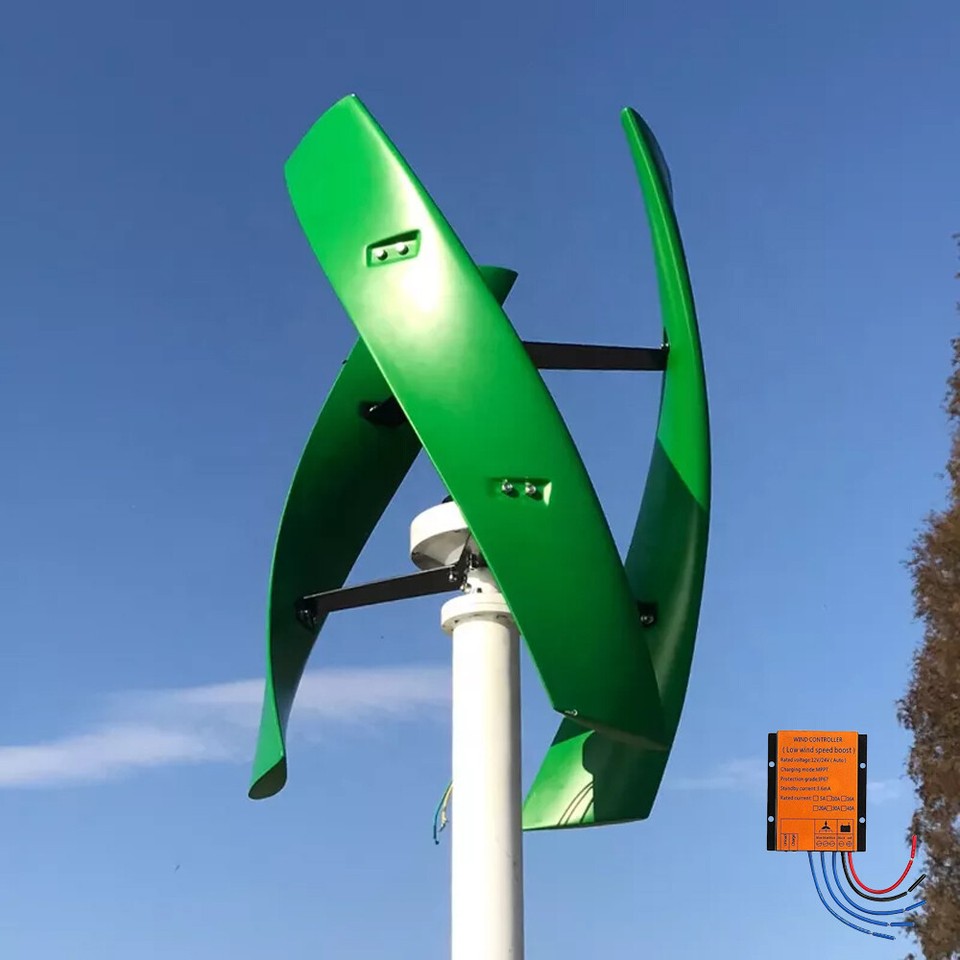 Bayoung 1000W Vertical Wind Turbine Generator 12V 24V 48V Darrieus ...