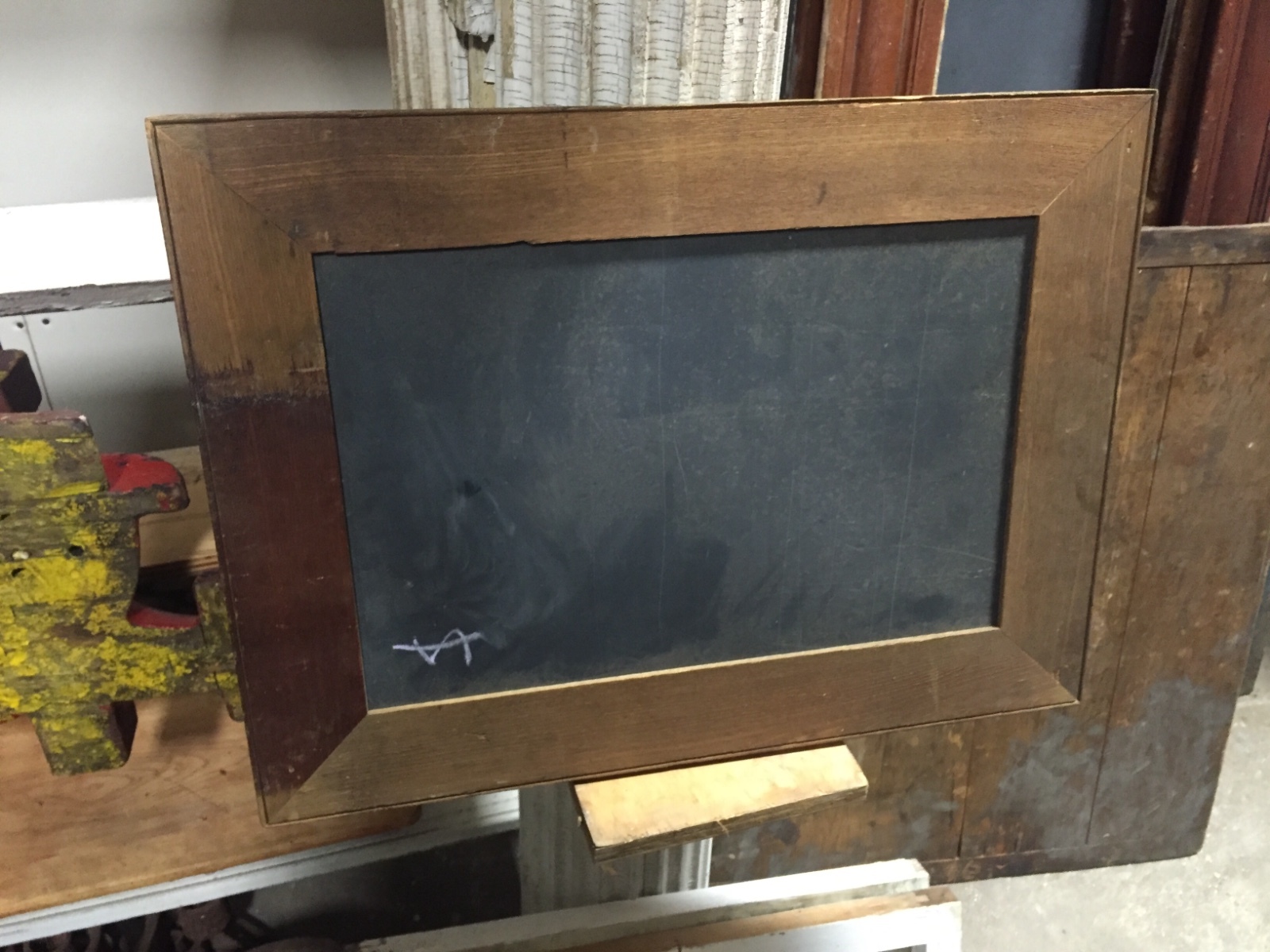 REPURPOSED chestnut BEADBOARD framed w/slate chalkboard insert CHEESE ...