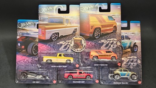 Hot Wheels Silver Series Surf's Up Set of 5 Chevy Dodge Volkswagen 2025 ...