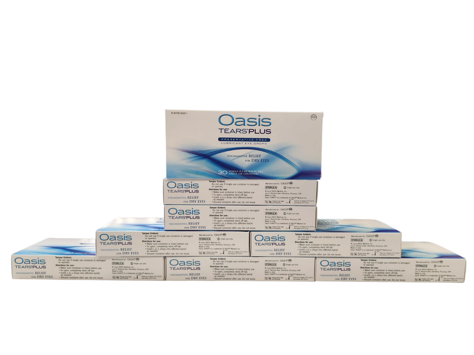 AUTHENTIC & NEW - OASIS TEARS PLUS - EYE DROPS - DRY EYES (30 VIALS ...