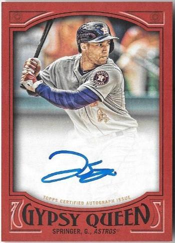 2016 Topps Gypsy Queen - Autographs George Springer #GQA-GS Red /5 (AU ...