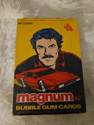 Magnum P.I. TV Show Bubble Gum Trading Cards 36 ct. Box Donruss 1983 ...