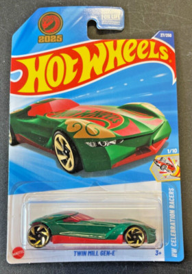 Hot Wheels Twin Mill Gen-E #027 HW ‘25 Celebration Racers 1/10 Green ...