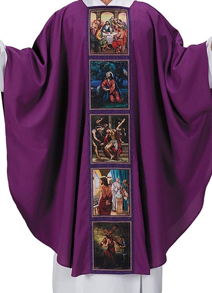 Lent Easter Seasonal Vestments The lenten Story Purple Polyester ...