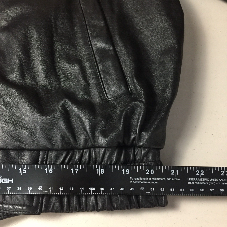 HJC Leather Motorcyle Jacket Mens 44 Black | eBay