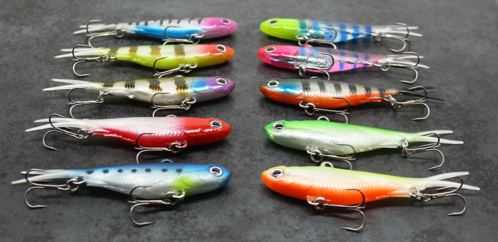 Soft Plastic Vibe Lures x10, 95mm, Vib Vibes Blade trazo transam ...