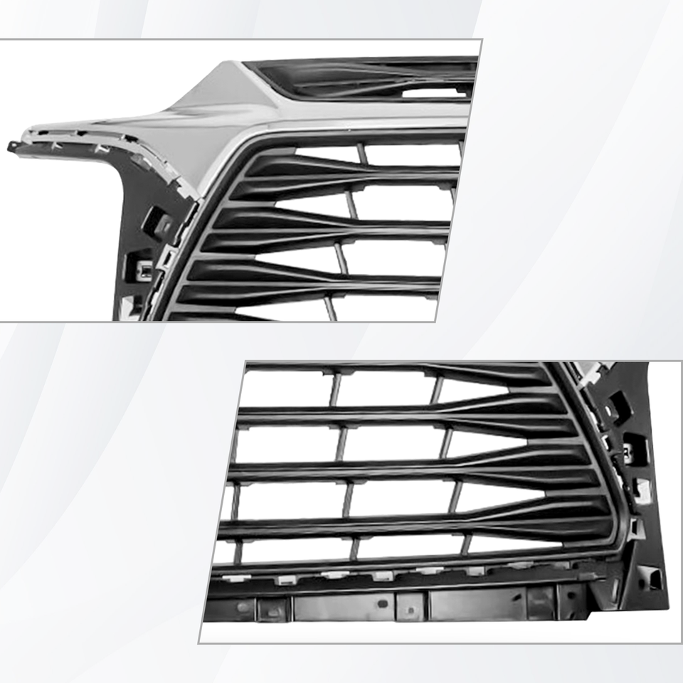 Front Bumper Grille For 2019-2022 Chevrolet Blazer Black&Chrome ...
