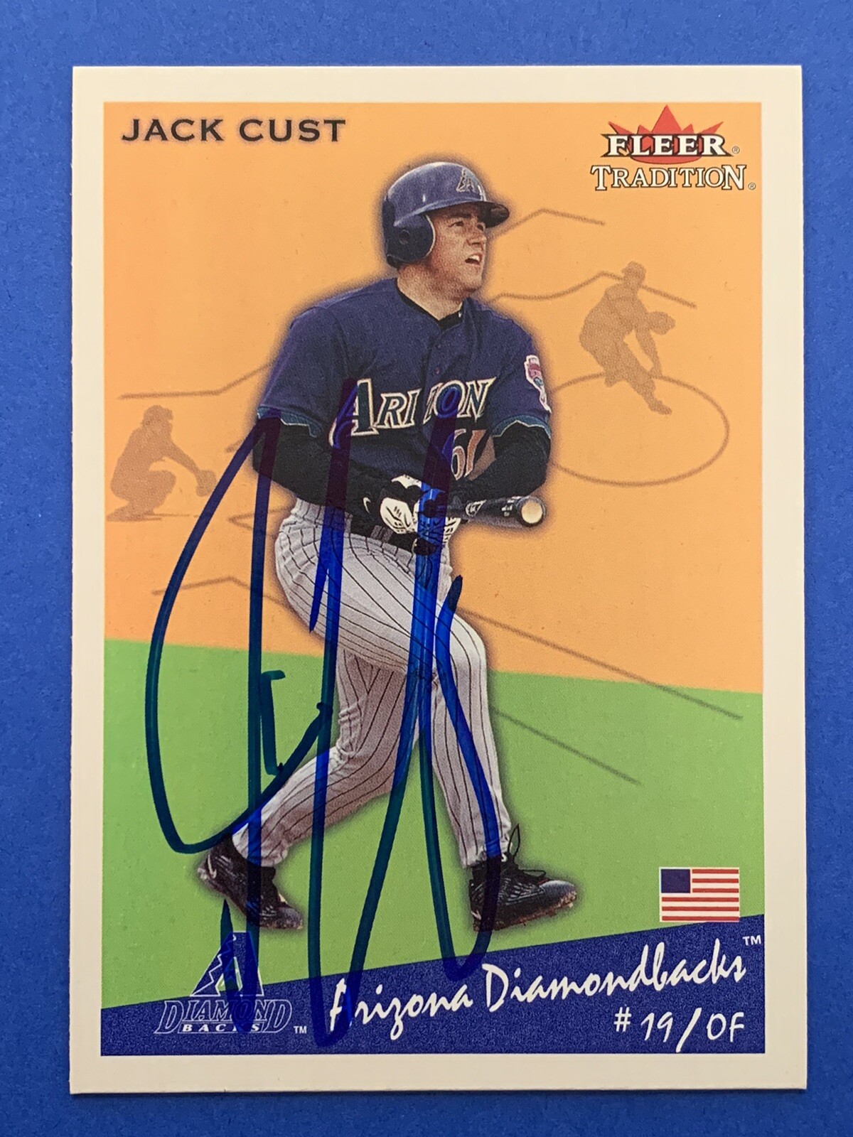 JACK CUST Signed 2002 Fleer Tradition #283 DIAMONDBACKS - ORIOLES ...