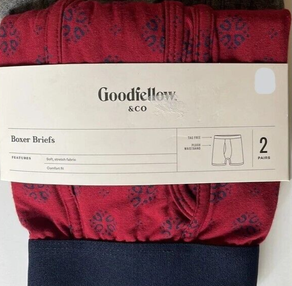 Goodfellow Mens Boxer Briefs Comfort Soft Fit S SM 2 Pack Black Maroon ...