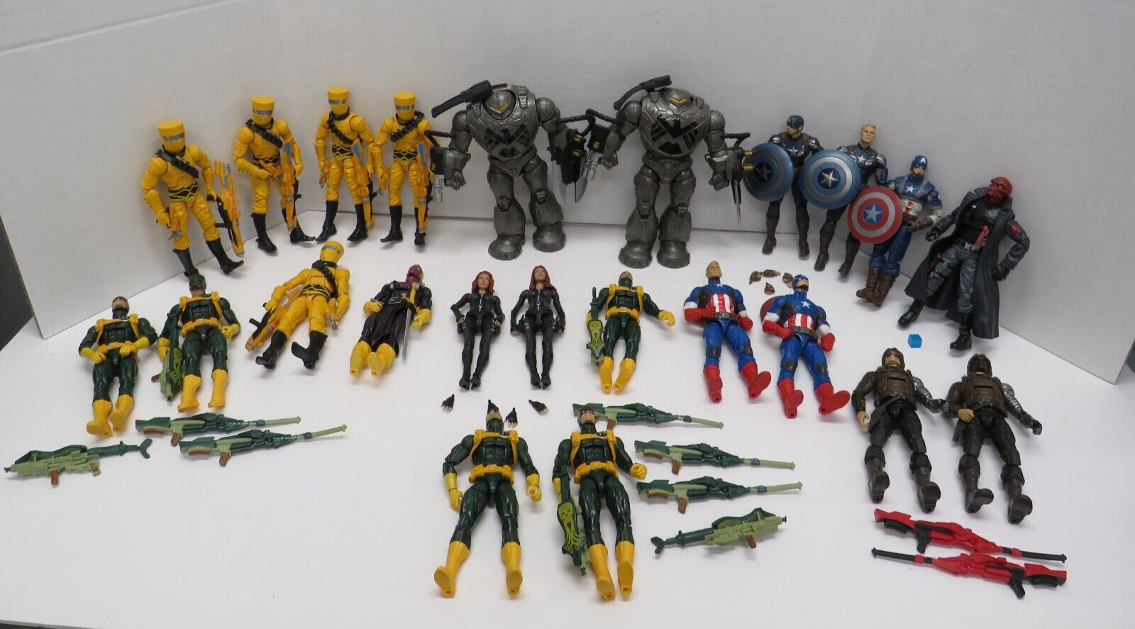 Mandroid 2014 Wave SET BAF MARVEL LEGENDS COMPLETE Winter Soldier LOOSE ...