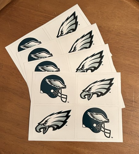 1996 PHILADELPHIA EAGLES TEAM ISSUED STICKERS ~ 4 QUAD SHEETS 1ST YEAR ...