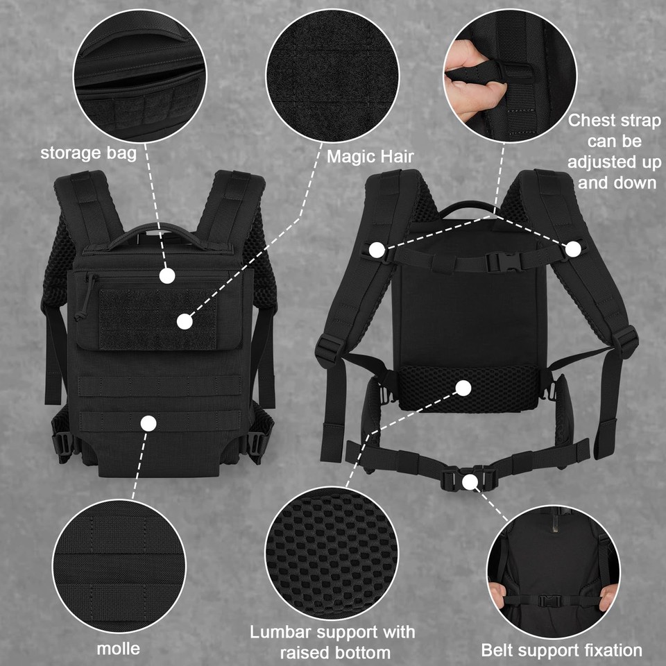 Upgraded Weighted Backpack Rucking Backpack for Weight Plates/Honeycomb ...