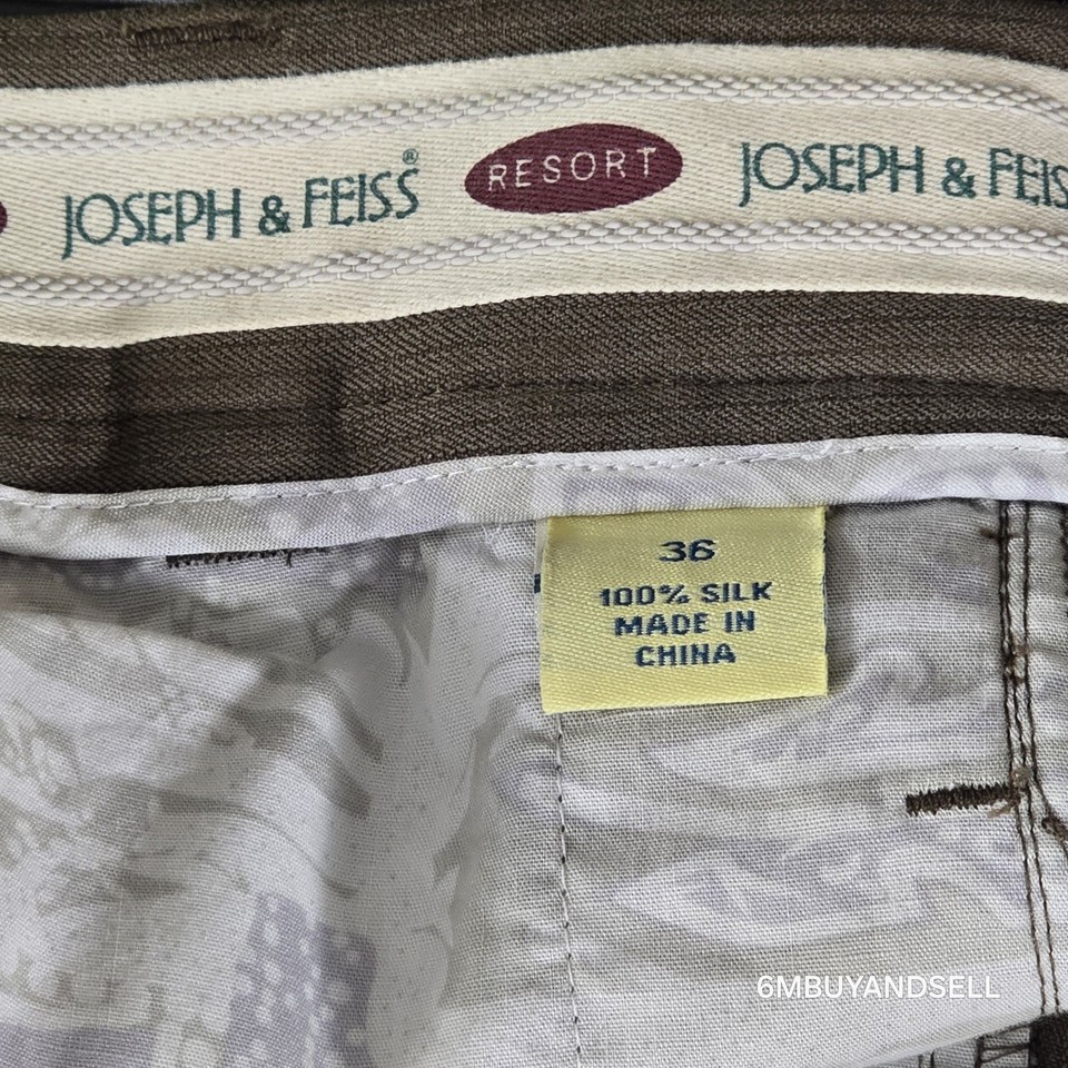 Joseph & Feiss Men's 36x29 Hi-Rise Silk Pants Trousers Classic Vintage ...