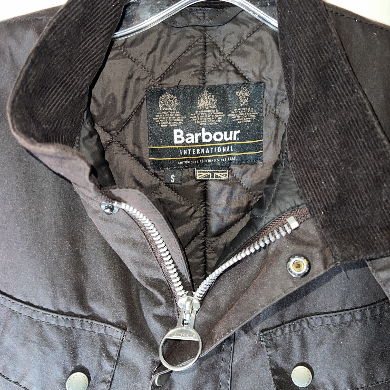 Barbour International Duke Wax Jacket Size S Mens Rus… - Gem