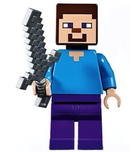 Lego Minecraft Steve Minifigure with sword NEW!!! | eBay