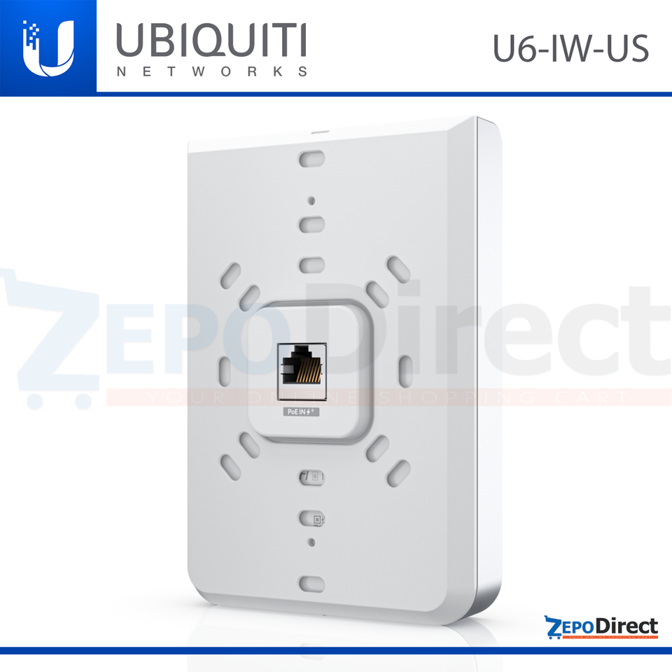 Ubiquiti UniFi WiFi 6 Wireless In Wall Access Point & 4 Port Switch U6 ...