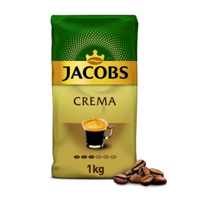 JACOBS CREMA WHOLE BEAN COFFEE - 1000G 1KG/35oz - VACUUM PACKAGING ...
