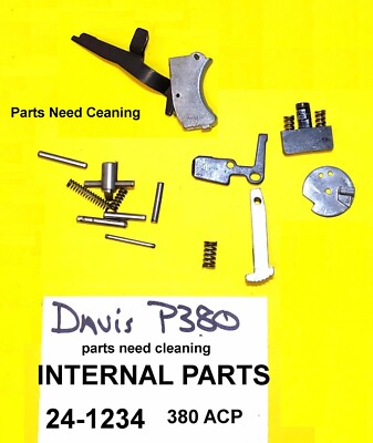 DAVIS P 380 INTERNAL PARTS CAM, BUFFER, TRIGGER, SAFETY, LEVER, PINS ...
