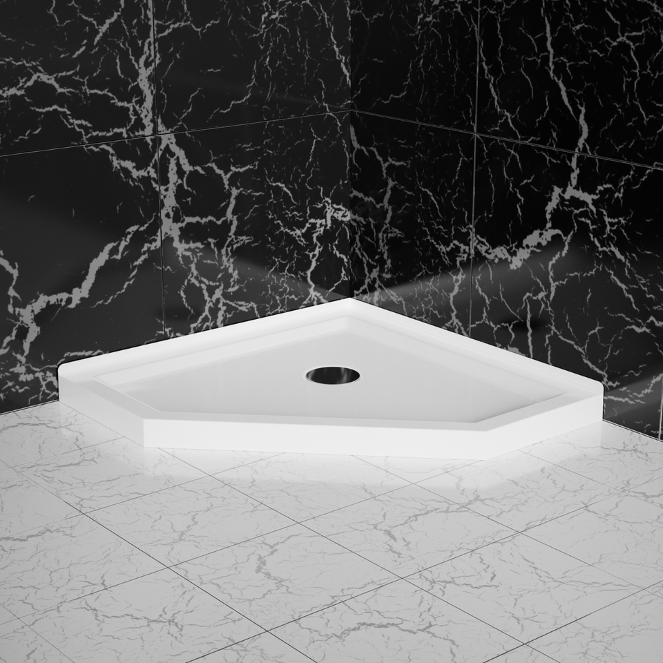 36'' x 36''Diamond Shower Pan with Drain Neo-Angle Shower Base,No ...