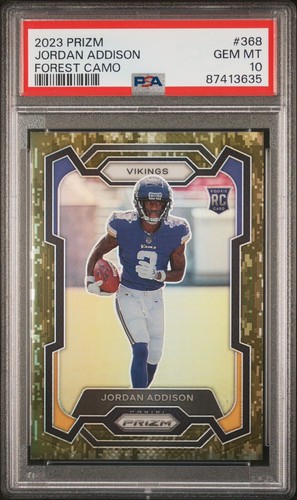 Jordan Addison 2023 Panini Prizm Football FOREST CAMO Rookie Card 368 ...