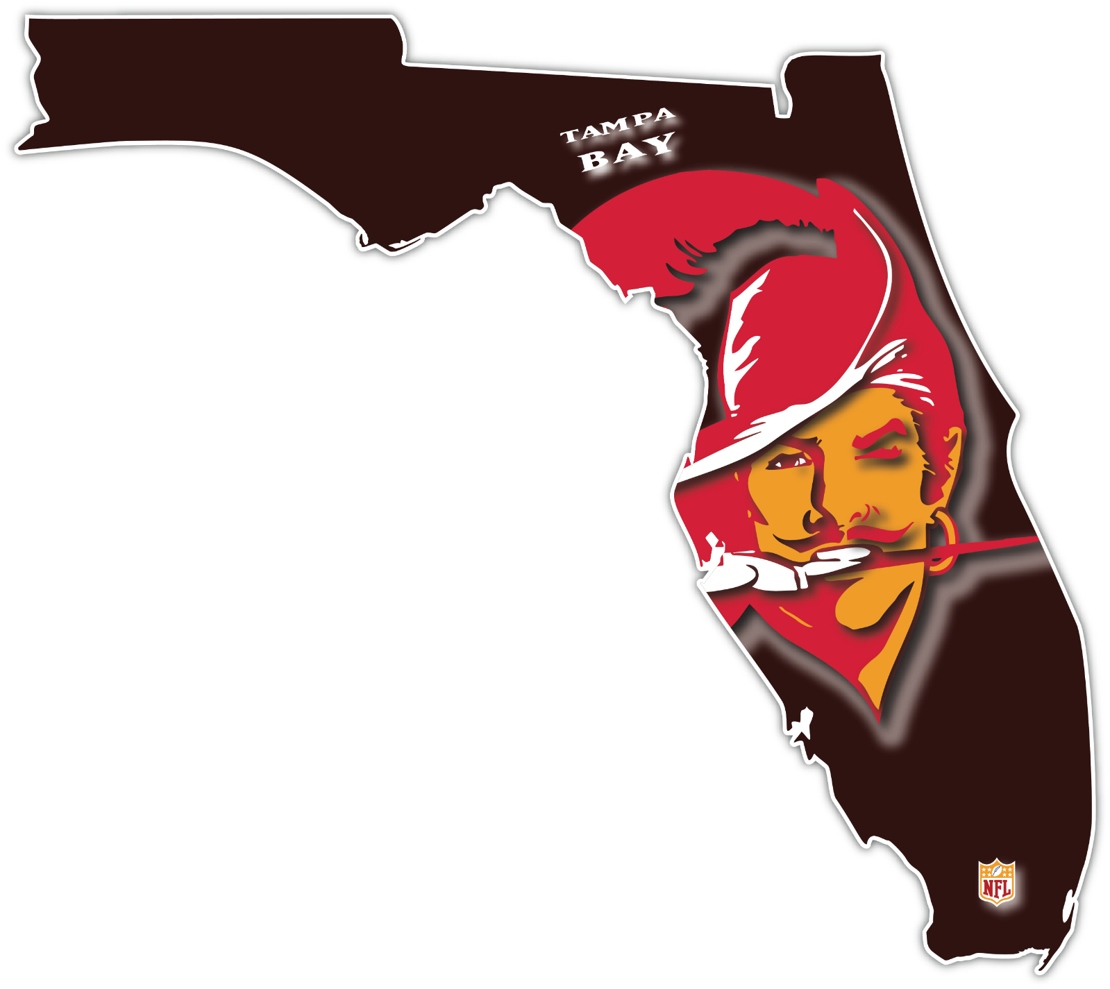 Florida Tampa Bay Buccaneers Football Fan Vinyl Sticker Decal Bumper ...