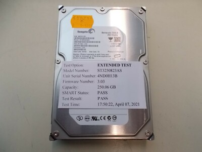 Seagate Barracuda HDD, 250 GB SATA II, 7200 RPM, 8 MB, ST3250823AS, # ...