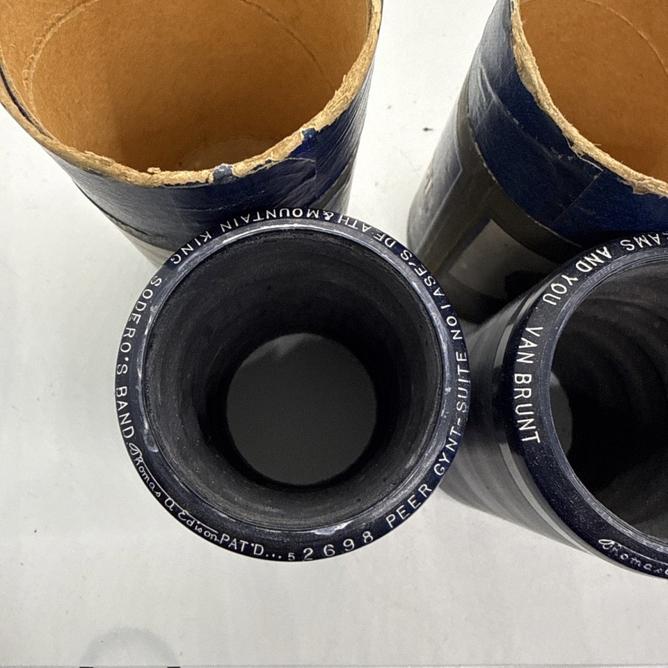 Antique Edison Phonograph Blue Amberol Record Lot of 3 cylinders A16 | eBay