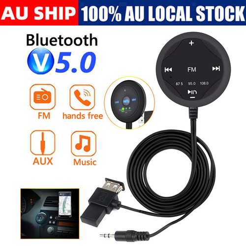 Handsfree FM Transmitter Audio Car Wireless Bluetooth Receiver Kit MP3 ...