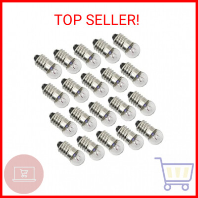 Mini Screw Base Light Bulbs SQXBK 20PCS E10 2.5V 0.3A DC Warm White ...
