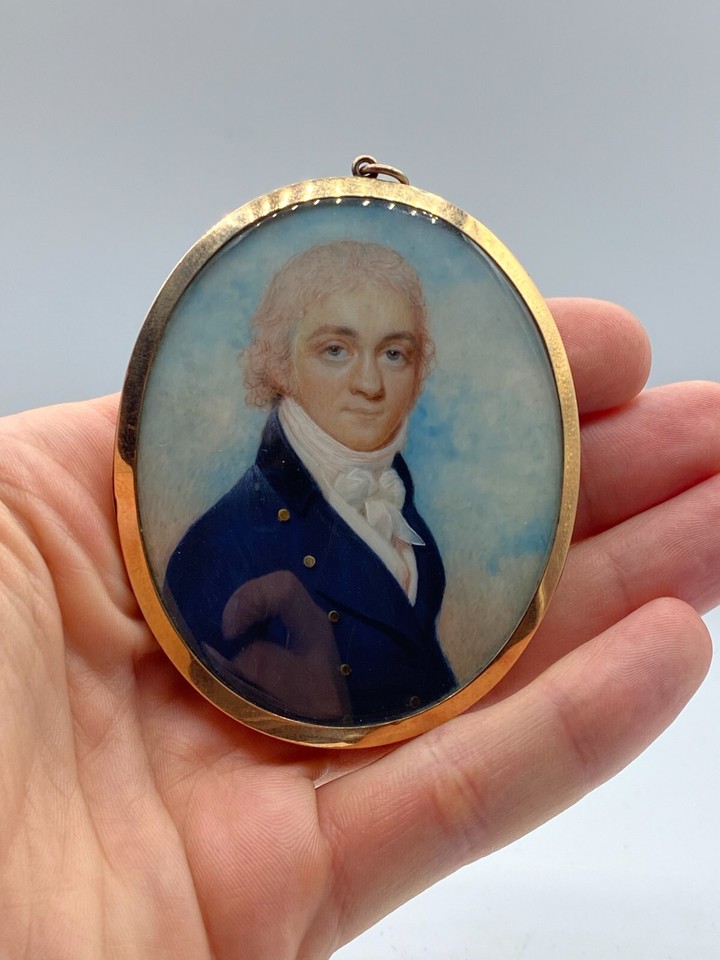 Miniature Portrait of a Man by Henry Jacob Burch Jr. (1763-1834) | eBay