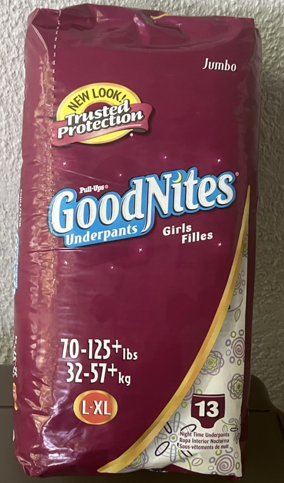Vintage 2004 GoodNites Youth Girls Pull-Ups UnderPants 13 L / XL ...