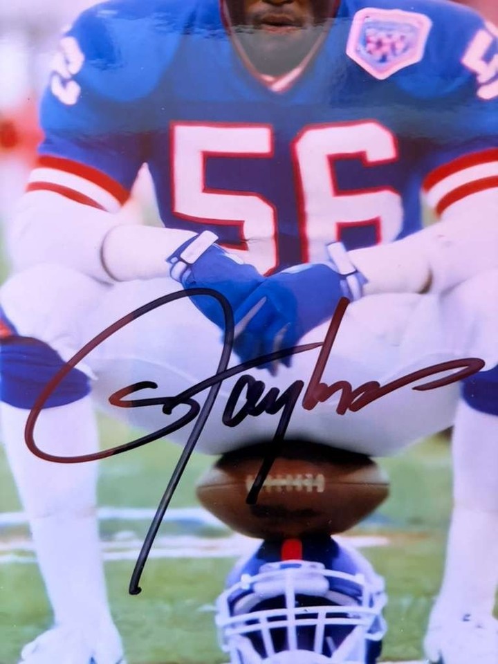 LAWRENCE TAYLOR NEW YORK GIANTS SIGNED AUTOGRAPHED 8X10 PHOTO HOF PSA ...