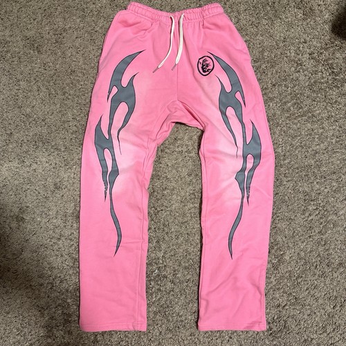 Brand New Hellstar Pink Flame Sweatpants Size Medium | eBay