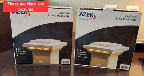 Azek Dimmable Island Lighted Post Cap Slate Black 5.5" 2W ADL55X55ICAPB ...