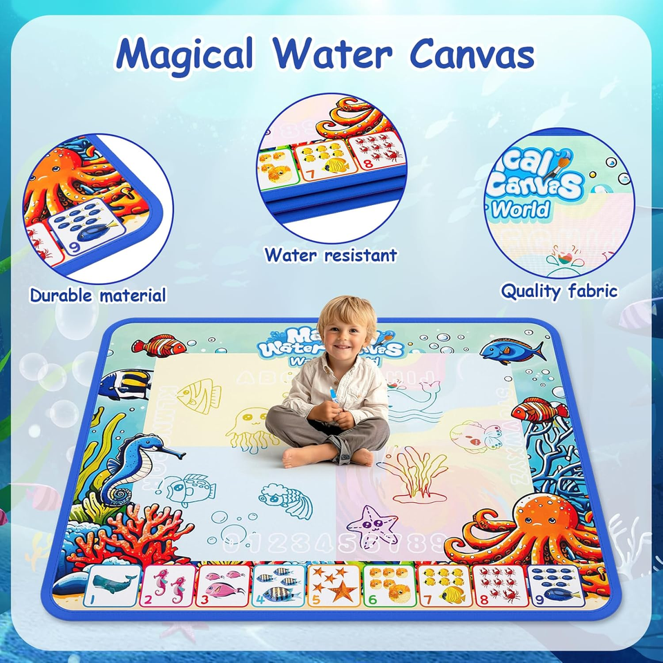 Doodle Mat Kids Painting Mat, Toddlers Drawing Writing Toys,Reusable ...