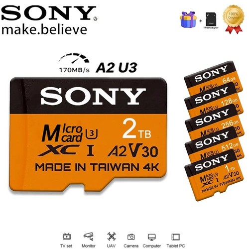 2TB Micro SD Card A2 V30 U3 High Speed 4K TF Memory Card w Adapter USA ...