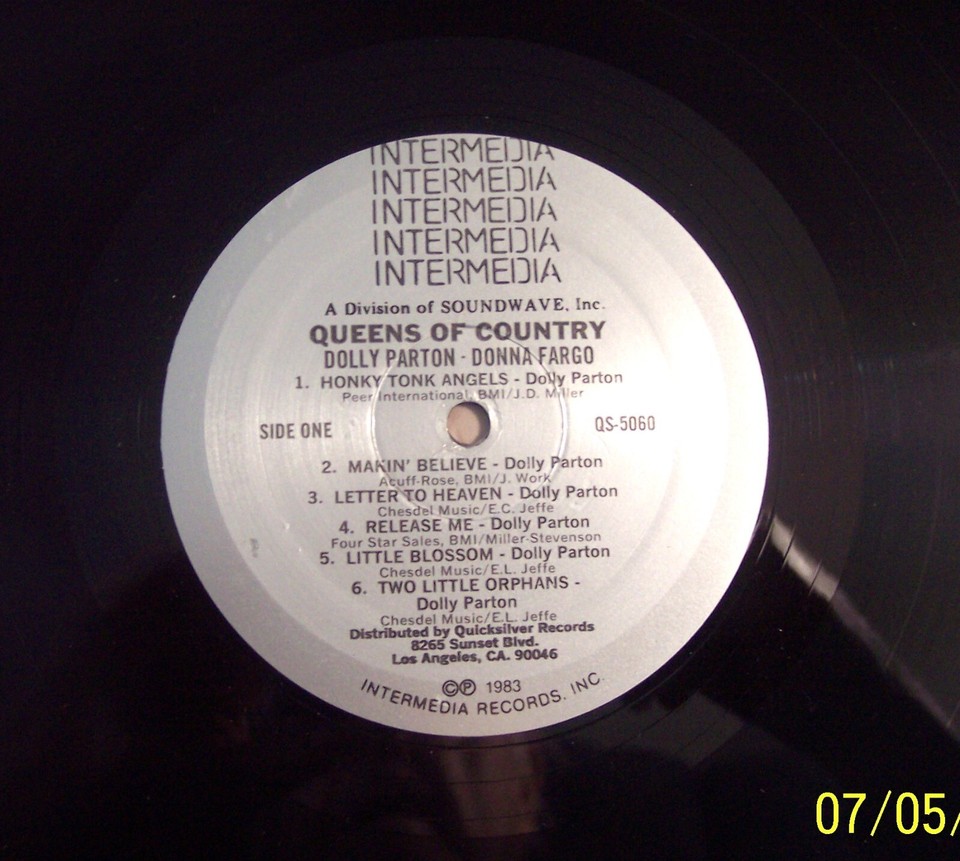 DOLLY PARTON & DONNA FARGO: Queens 0f Country Rare 1983 QUICKSILVER LP ...