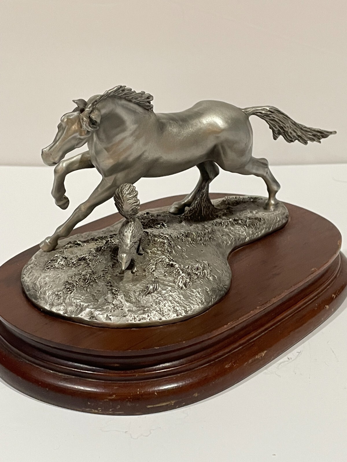 Surprise Chilmark Fine Pewter Spooked Horse Sculpture Signed Brian ...