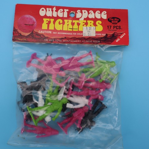 NOS Vintage Tim Mee Outer Space Men Fighter Alien Plastic Toy Figures ...