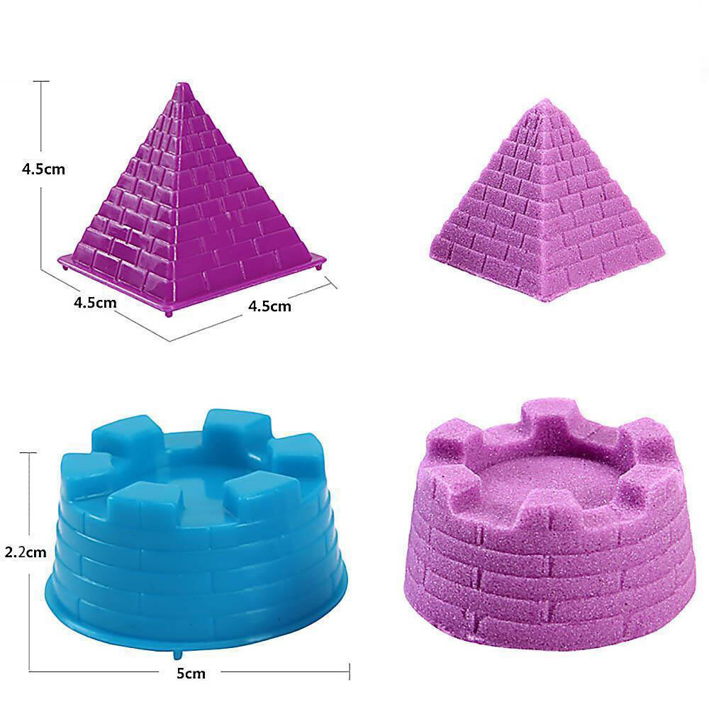 6 Mini Sand Castle Molds Building Pyramid Sandcastle Play Toy Gift ...